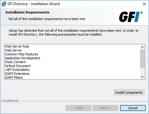 Installing GFI Directory