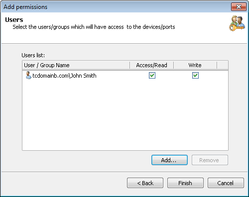 Configuring access permissions for device categories